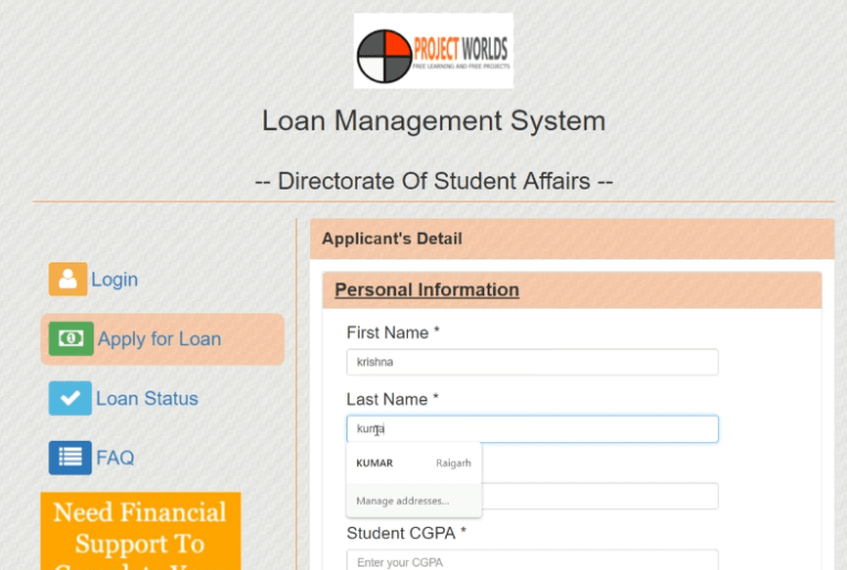 Online Loan Management System In PHP | Projectworlds Online Loan Management System In PHP | Projectworlds