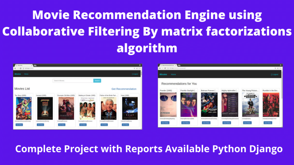 Movie Recommendation System Project Using Collaborative Filtering