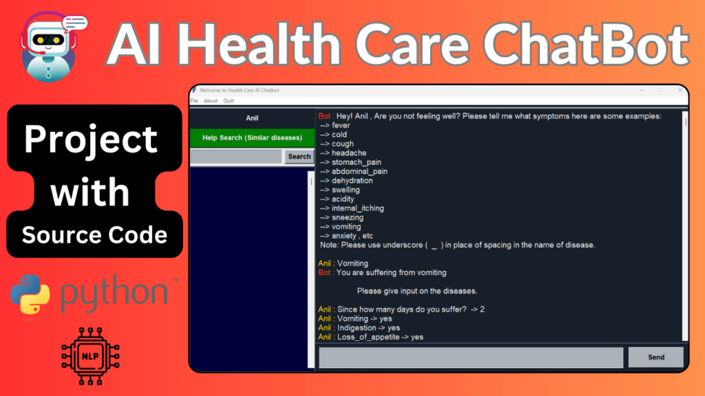 Ai Healthcare Chatbot Project Python With Source Code Projectworlds